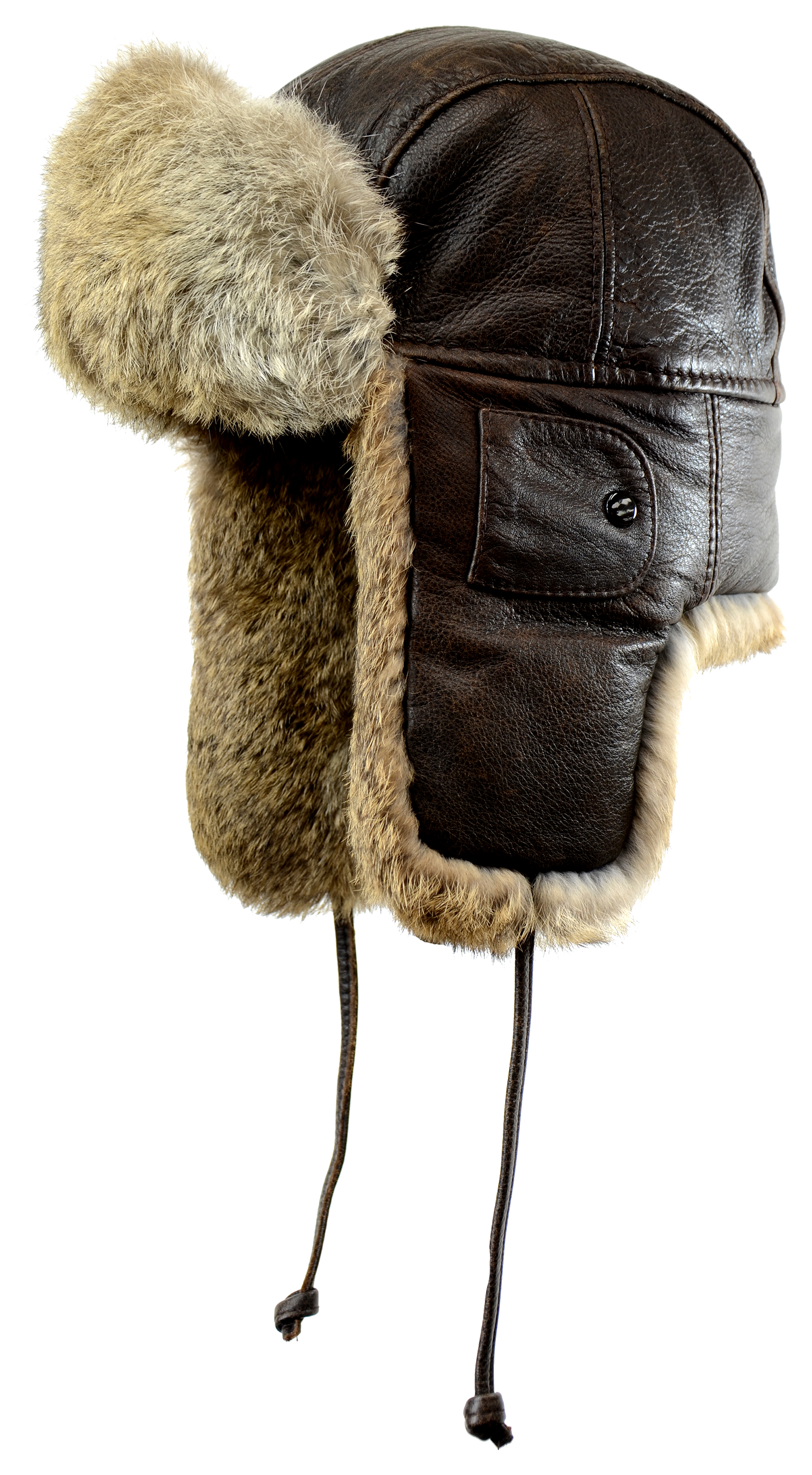 Crown Cap Vintage Leather Rabbit-Trimmed Aviator Hat | Cabela's